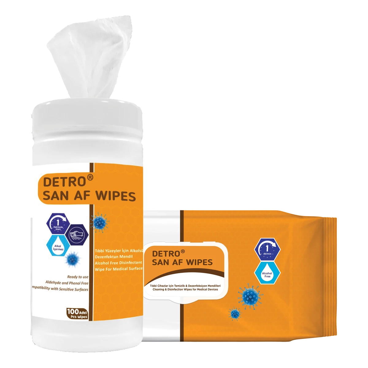 Detrosan AF Wipes - Bezalkoholowe chusteczki do dezynfekcji powierzchni ...