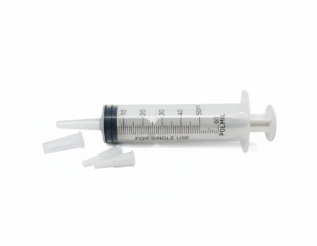Strzykawka cewnikowa 50 ml z dwiema dodatkowymi końcówkami luer x 1 szt ...